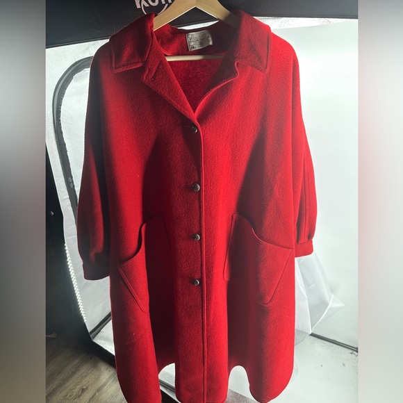 Pendleton | Jackets & Coats | Vintage Pendleton Red Wool Cape | Poshmark